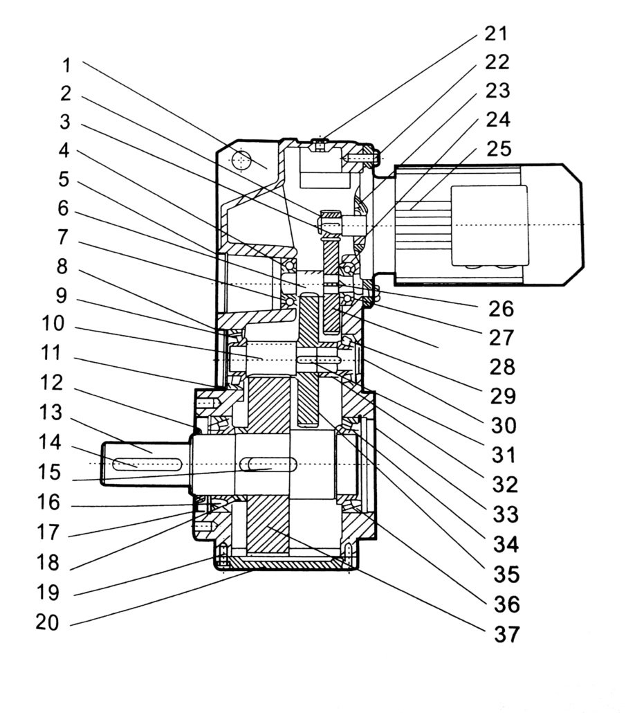 F Series Parallel Shaft Helical Gear Motor - servomotorgearbox