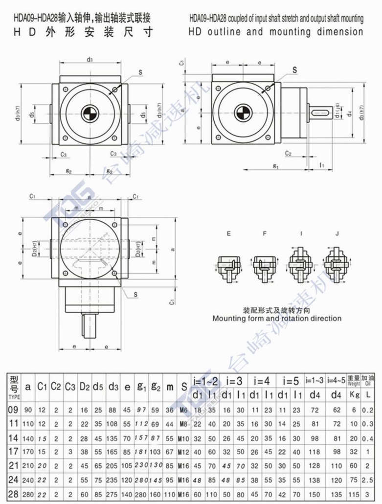 HD Series Spiral Bevel Gear Steering Gearbox - servomotorgearbox