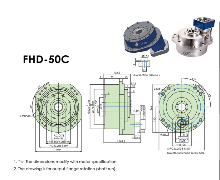 Cycloidal Gear Reducer | Robotic reducer| Cycloidal Gears Vigo Drive - TQG